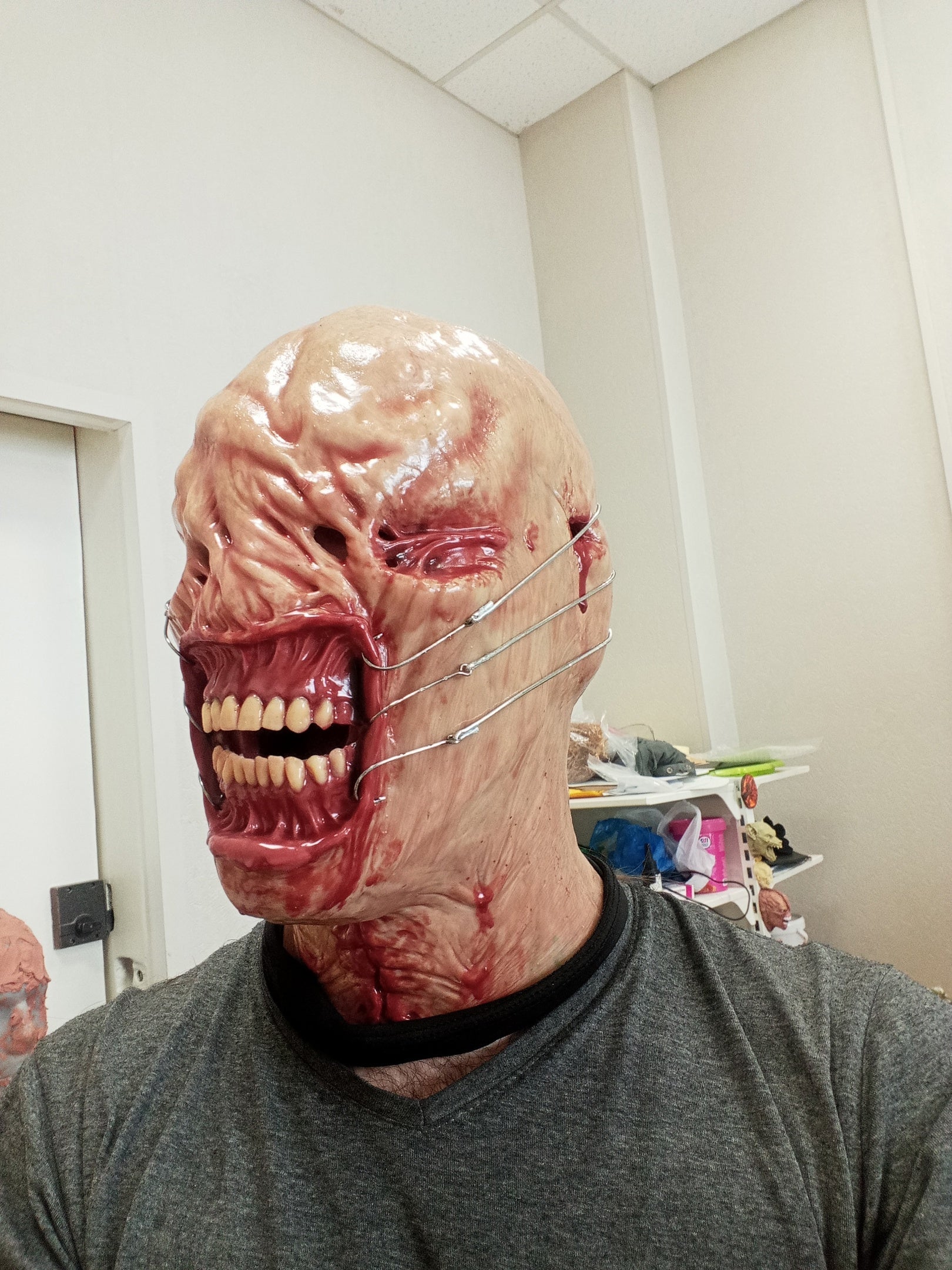 Silicone mask Cenobite nutcracker chattering teeth hellraiser – Kenesberem