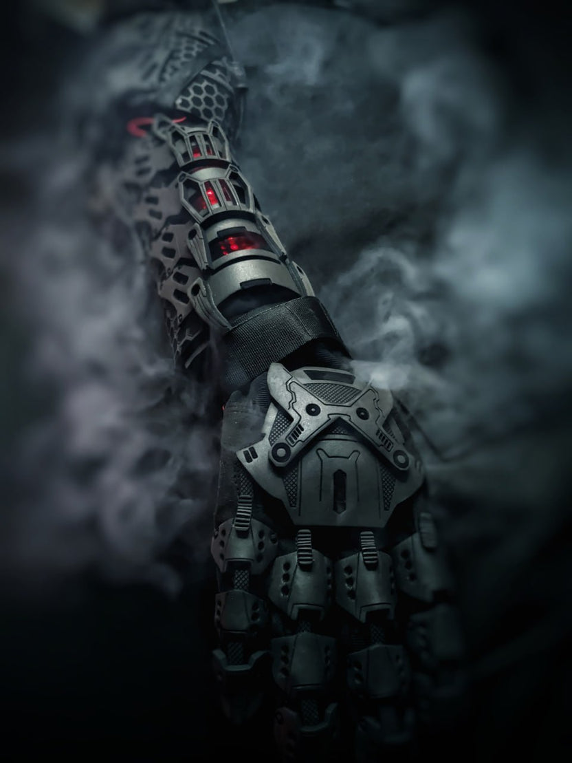 Cyberpunk Cosplay Arm Bracers – Wearable Futuristic Armor – Kenesberem
