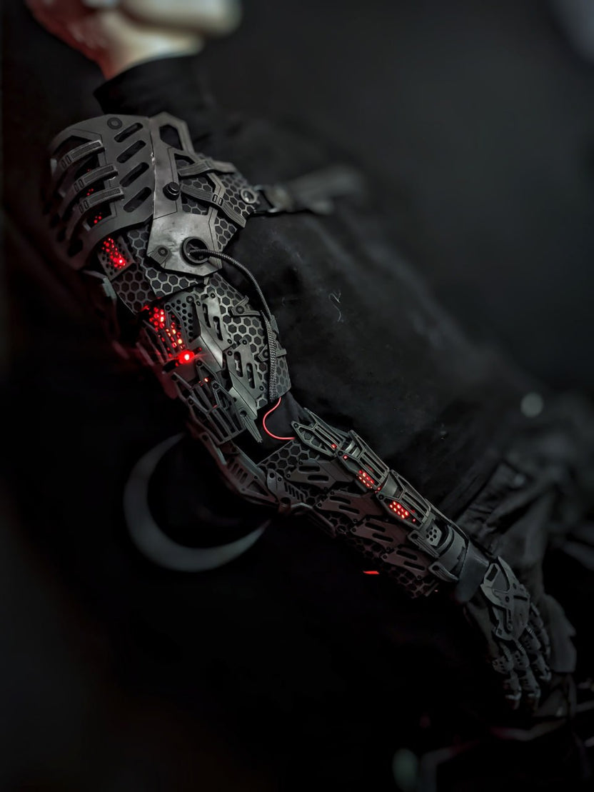 Cyberpunk Cosplay Arm Bracers – Wearable Futuristic Armor – Kenesberem