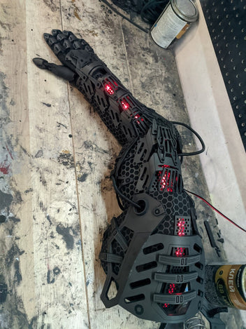 Cyberpunk Cosplay Arm Bracers – Wearable Futuristic Armor – Kenesberem
