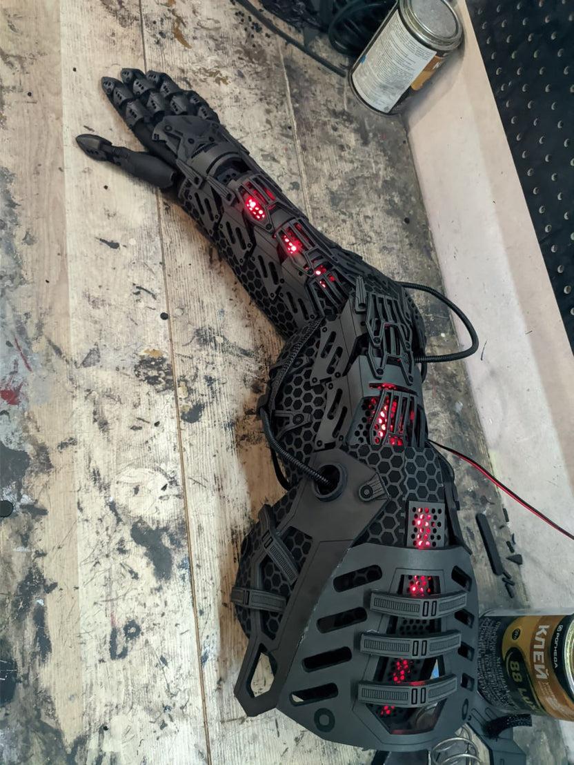 Cyberpunk Cosplay Arm Bracers – Wearable Futuristic Armor – Kenesberem