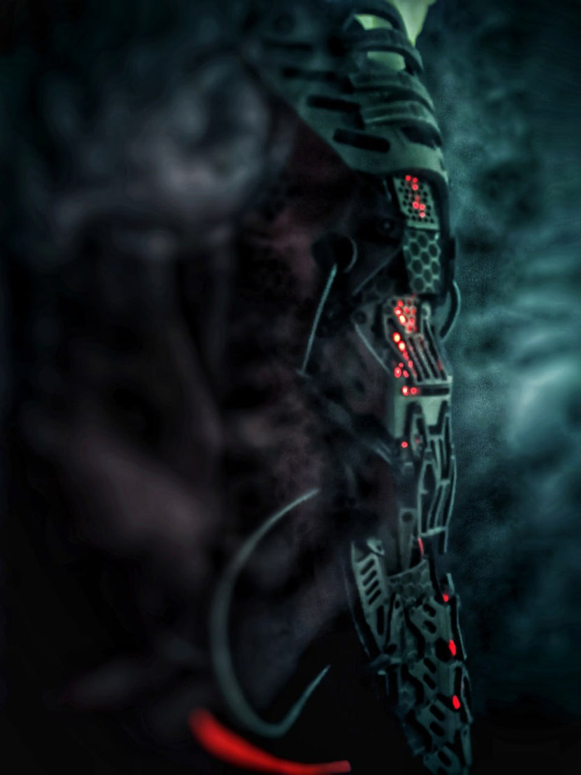 Cyberpunk Cosplay Arm Bracers – Wearable Futuristic Armor – Kenesberem