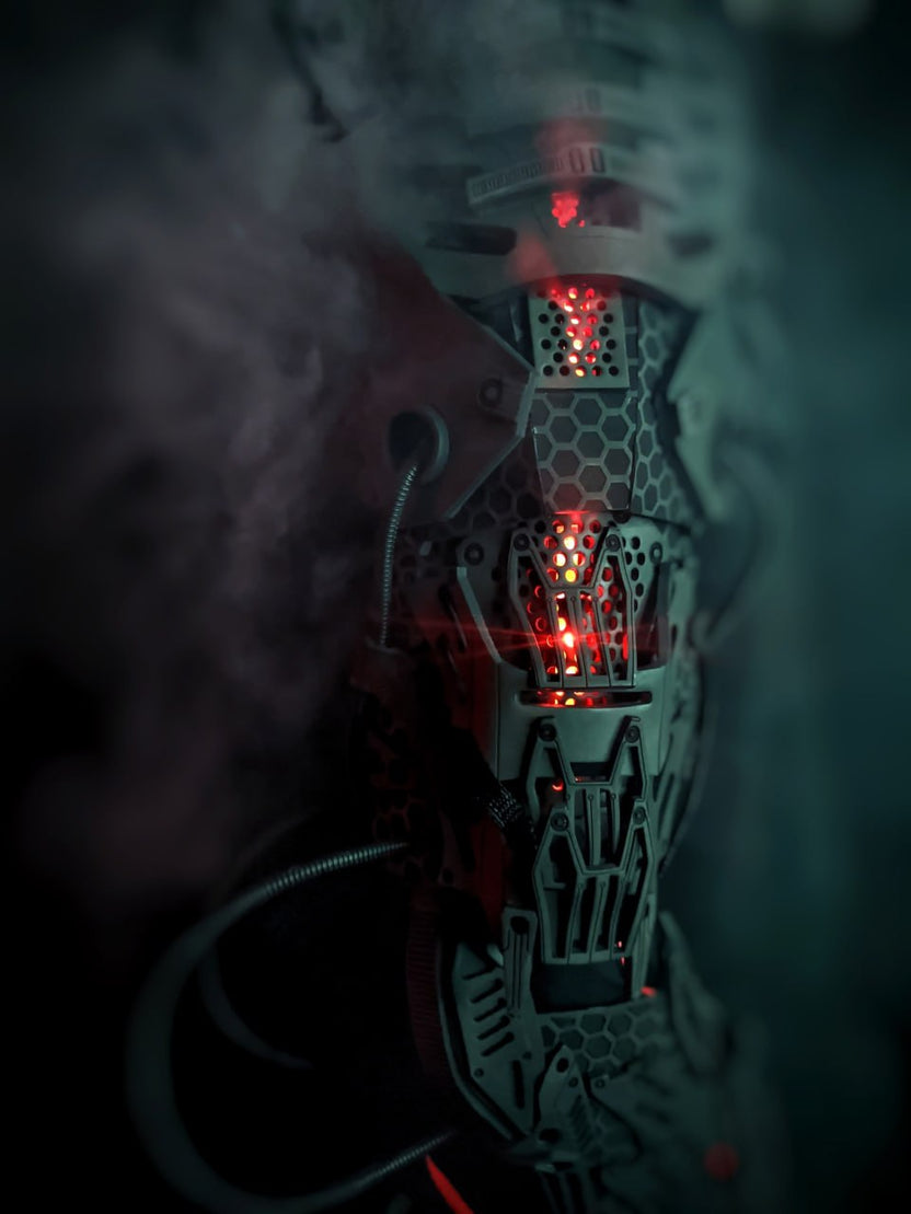 Cyberpunk Cosplay Arm Bracers – Wearable Futuristic Armor – Kenesberem
