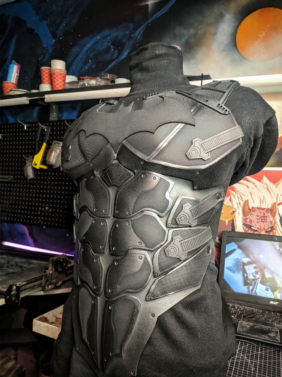 Bat Superhero of Arkham Asylum logo Chest armor, arkham design – Kenesberem