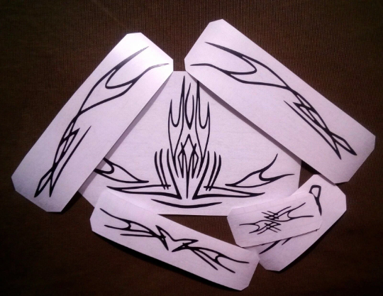 ESP JH-3 James Hetfield pinstripe guitar stickers vinyl decal Eclipse ...